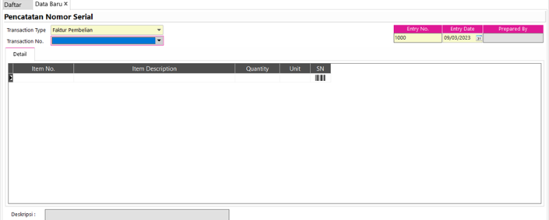 Software Akuntansi dengan Fitur Serial Number: Easy System
